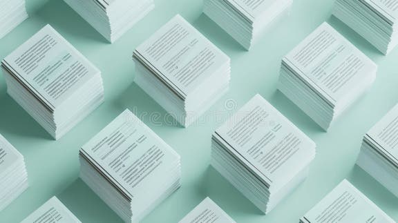 Stacks of Organized Documents.AI Generated Image Stock Image - Image of ...
