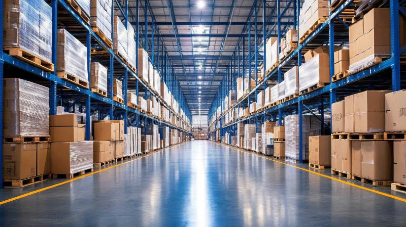 Stacks of Pallets Neatly Arranged in a Warehouse, Ready for ...