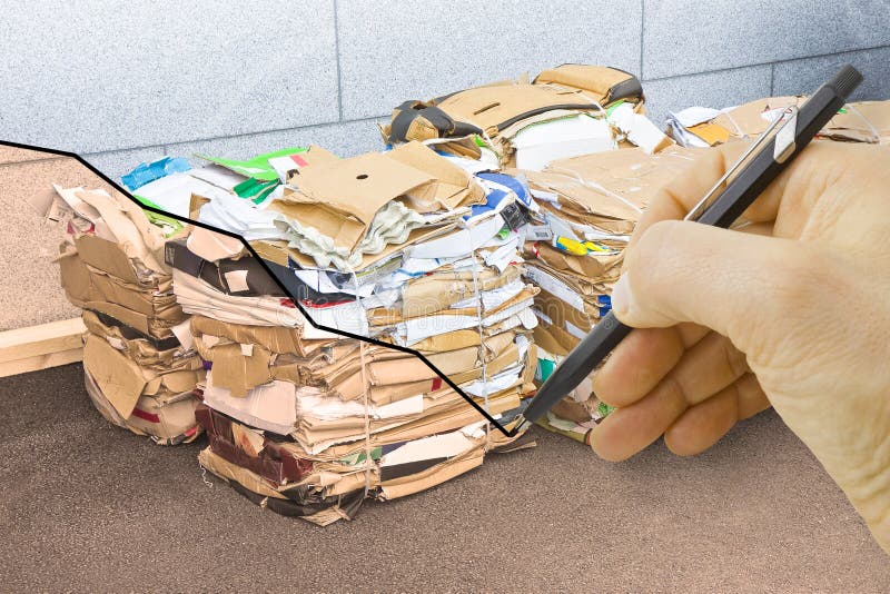 Stacks of Paper and Cardboard Ready To Be Recycled - Concept Image ...