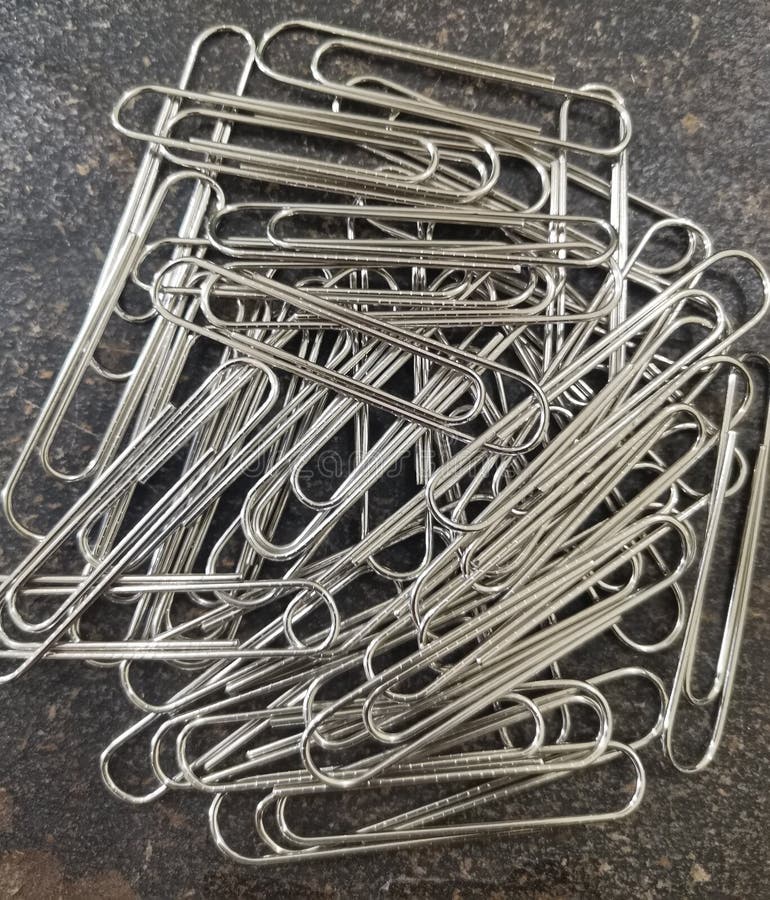 Stacks of paper clips stock image. Image of used, paperclips - 262978519