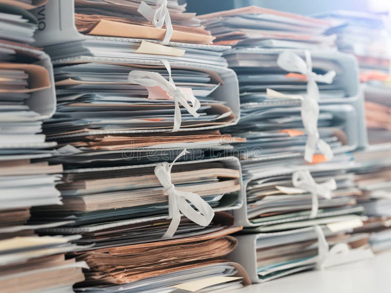 Overload on Files stock image. Image of checklist, manila - 20165885