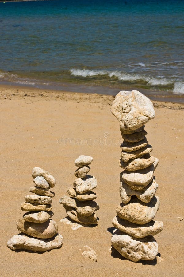 Stacks of pebble stones stock photo. Image of beach, abstract - 20491924