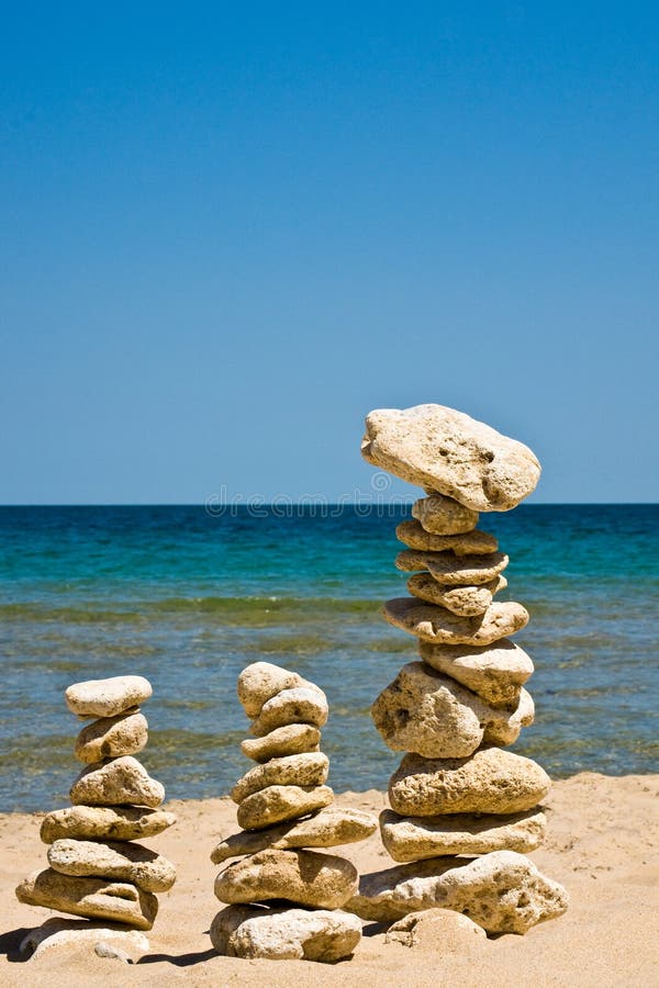 Stacks of pebble stones stock image. Image of spirituality - 20491951