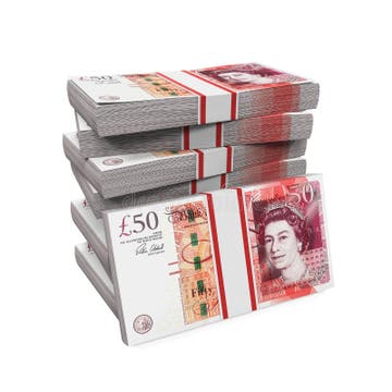 Stacks of 50 Pound Banknotes Editorial Stock Image - Illustration of ...