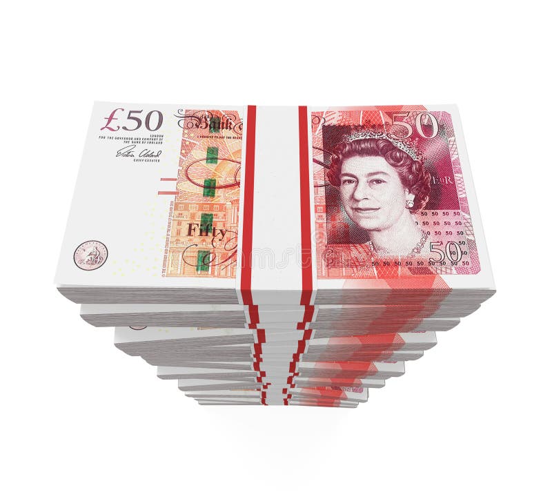Stacks of 50 Pound Banknotes Editorial Stock Image - Illustration of ...
