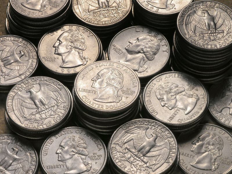 Stacks of Quarters stock image. Image of american, stack - 2029015