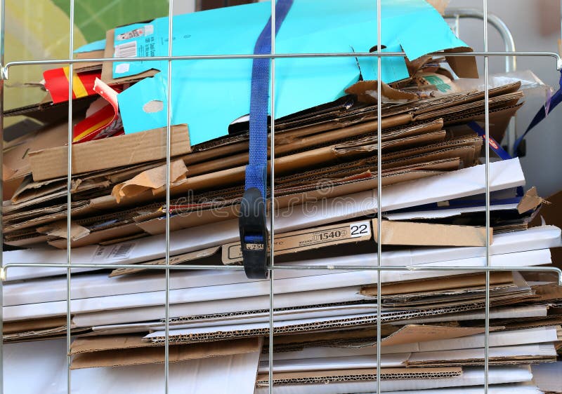 A recycling bin outside stock photo. Image of metal - 107444698