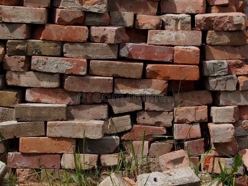 Stacks of Red Bricks stock image. Image of building, cement - 32087479