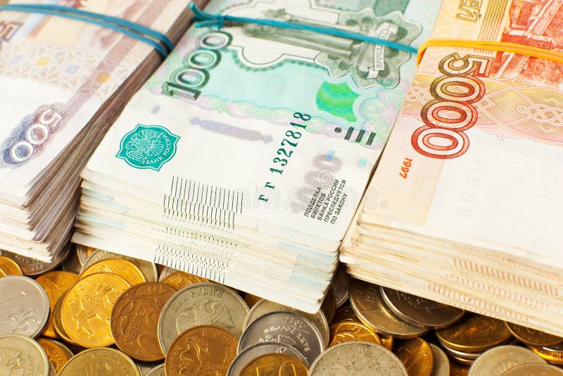 Money Stacks - One and a Half Million Russian Rubles Stock Photo ...