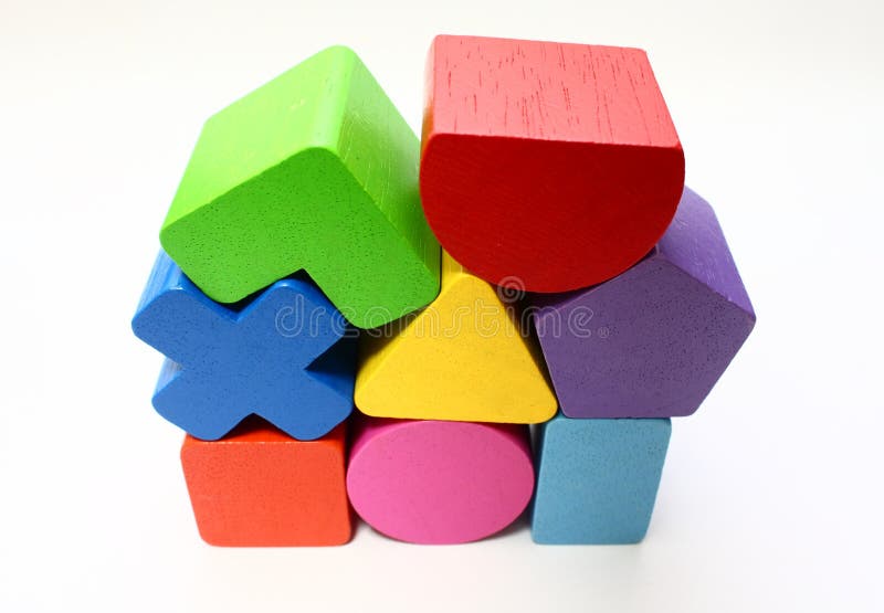 Stacks of Shape Sorter Toy Blocks Stock Photo - Image of development ...