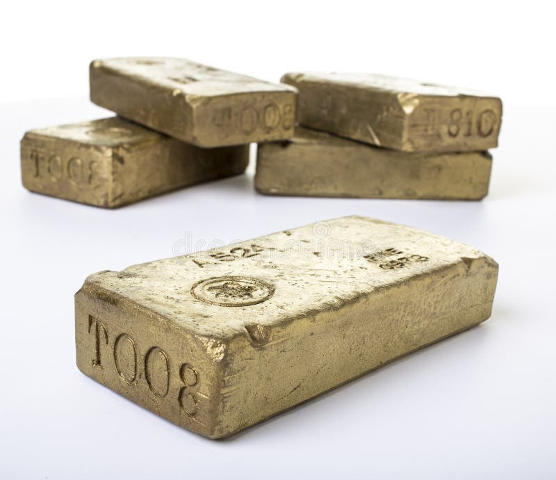Stack of Gold Bricks stock photo. Image of metal, brick - 22824376