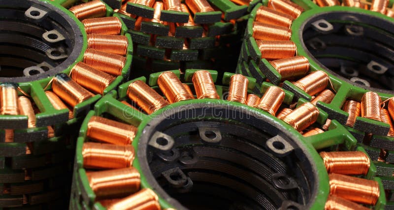 Stacks of Stators from Old Disassembled Brushless Electric Motor Stock ...