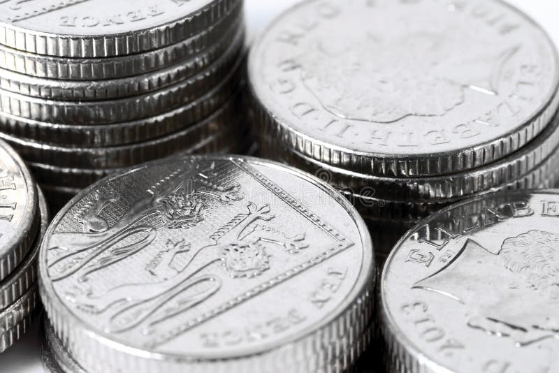 Stacks of ten pence coins stock image. Image of stack - 41367139