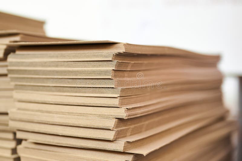 Stacks of Thick Paperboard Ready for Transformation into Sturdy ...