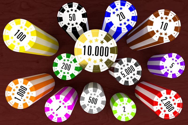 Stacks of tokens stock illustration. Illustration of render - 96057785