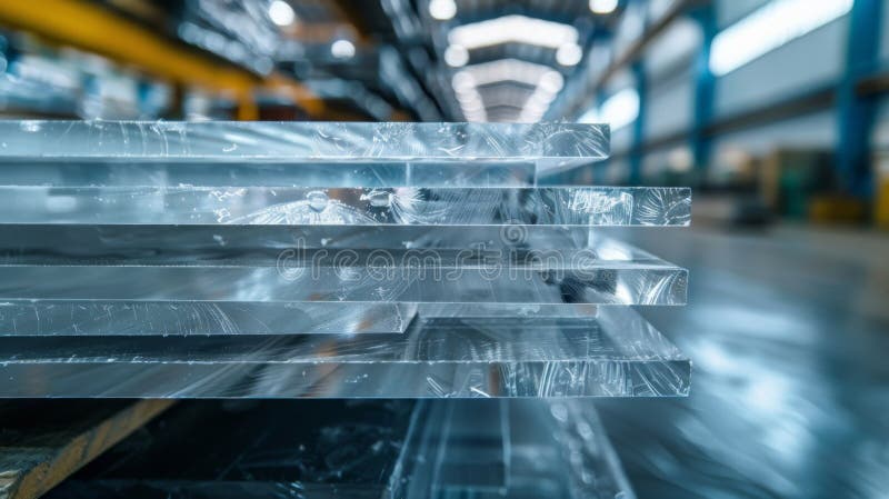 Transparent Glass Panels are Neatly Arranged within a Contemporary ...