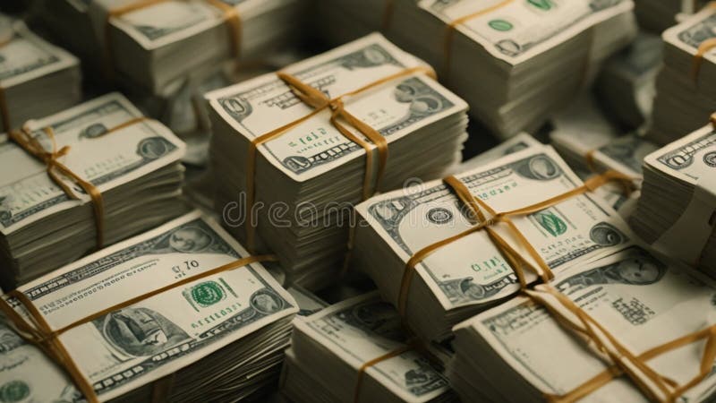 Stacks of US Dollar Bills stock footage. Video of banknote - 347312210