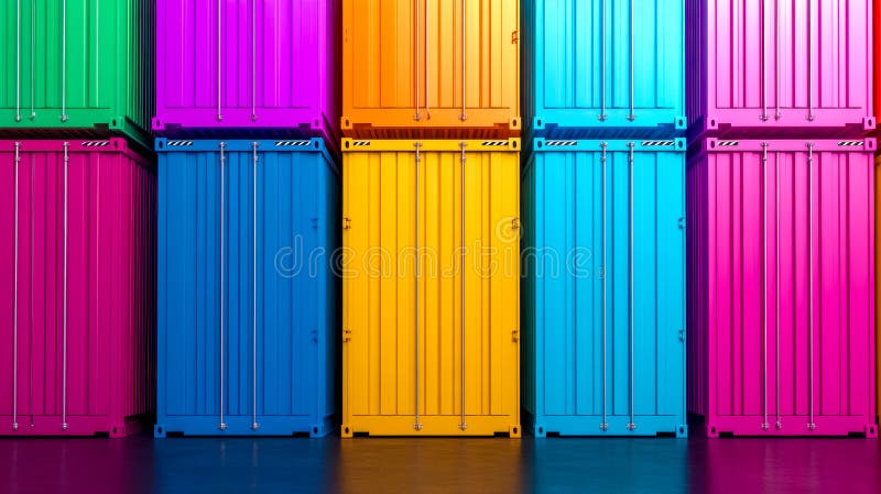 Colorful Shipping Containers Symbolizing Global Trade and Logistics ...