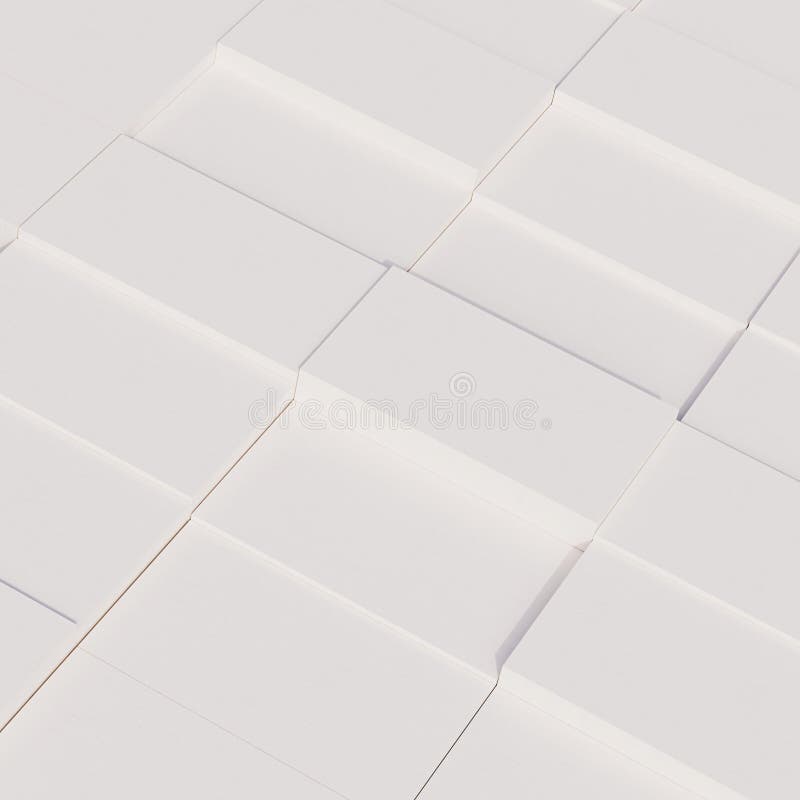Minimalist White Card Floating on Stacked Cards Stock Photo - Image of ...