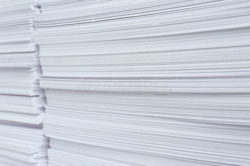 Stacks of White Paper Sheets, Closeup View Stock Photo - Image of ...