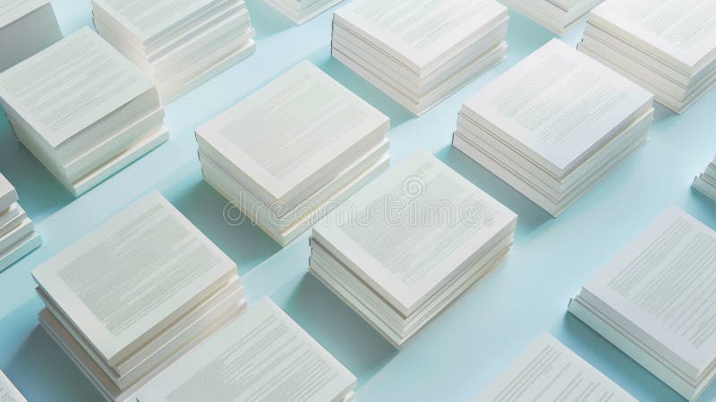 The Stacks of White Papers.AI Generated Image Stock Photo - Image of ...