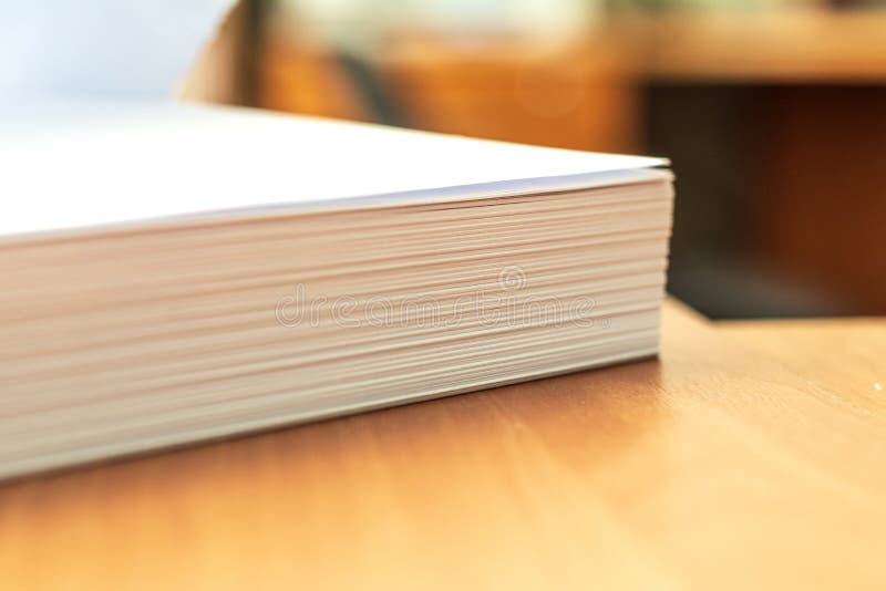 Stacks of White Papers Work Large Stacks of Papers Stacked Together. on ...