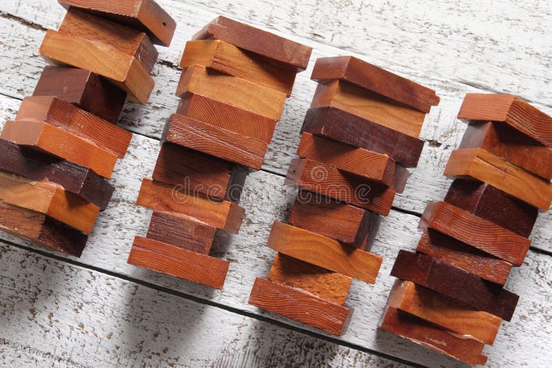 Stacks of Wood Blocks stock photo. Image of closeup - 141273668