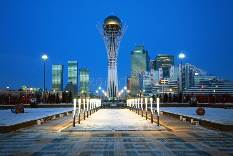 Stad Astana - De Hoofdstad Van Kazachstan Stock Foto - Image of ...