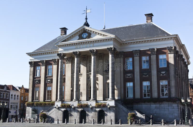 Stadhuis Van Groningen in Nederland Stock Foto - Image of historisch ...