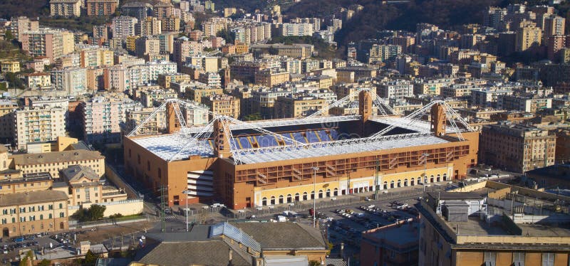 Stadio Di Marassi a Genova (panorama) Immagine Stock - Immagine di ...