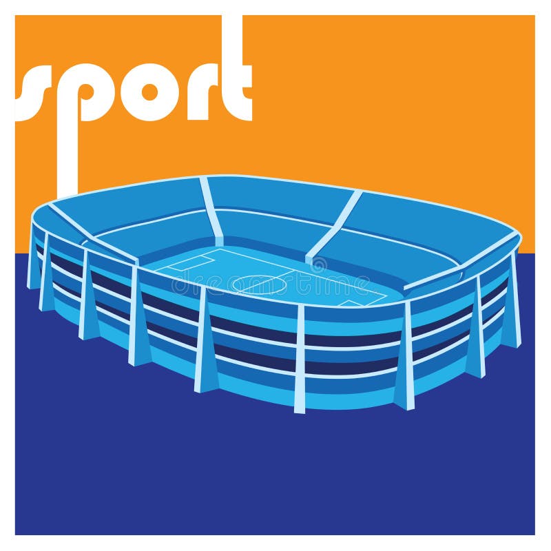 Stadion vector illustratie. Illustration of arena, gebouw - 49153953