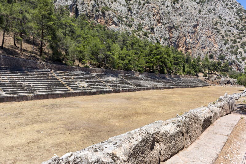 Stadion in Delphi, Griechenland, Delphic Stadion, Alte Ruinen Stockbild ...