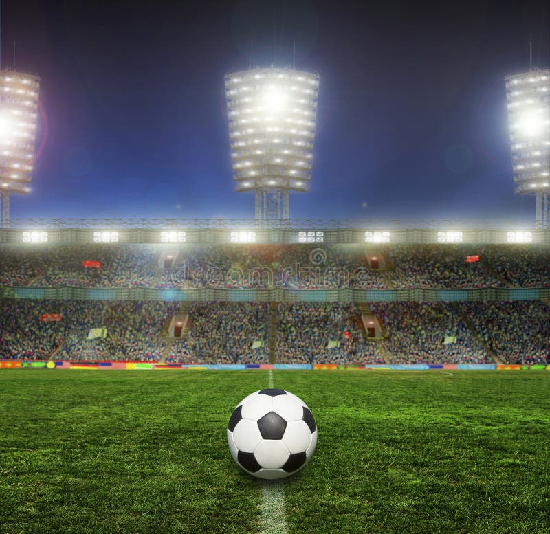 Stadion mit Fans stockfoto. Bild von kugel, athletisch - 40345522