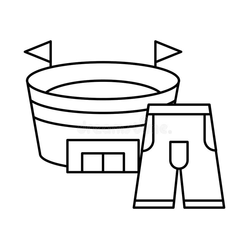 Football Pants with Built in Pads. Vector Illustration Decorative ...