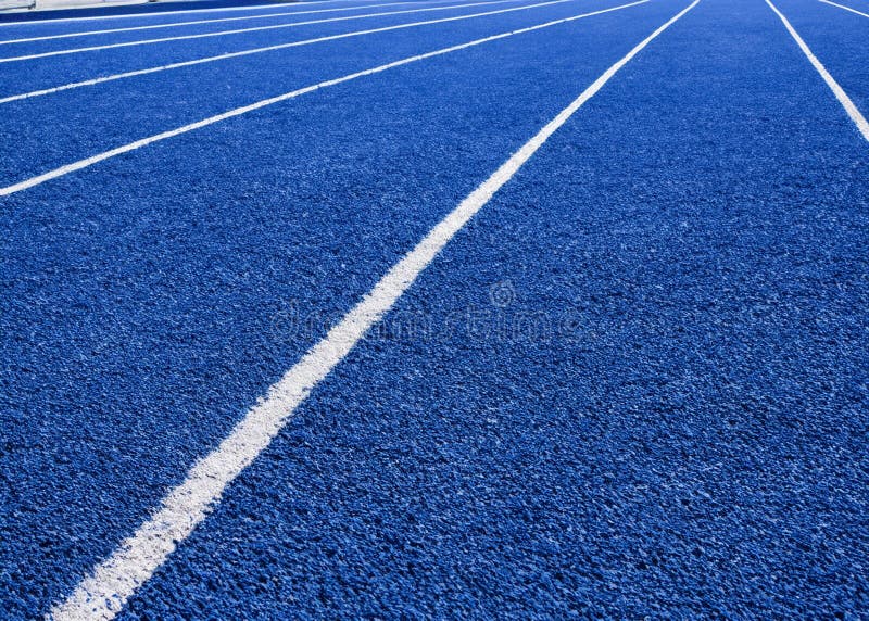 Photo of Blue Stadium Tracks Stock Image - Image of purple, horizon ...