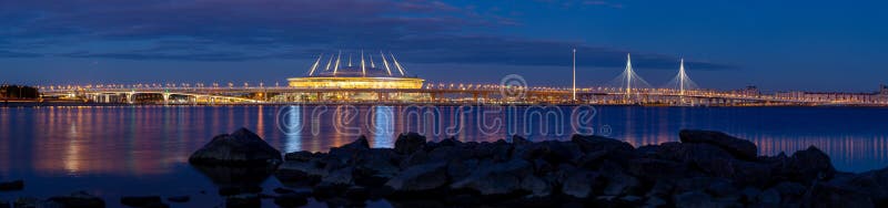 Stadium, Cable-stayed Bridge and Expressway in Saint Petersburg ...