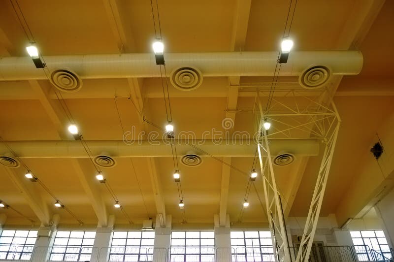 Stadium ceiling stock photo. Image of conditioning, hall - 3107226