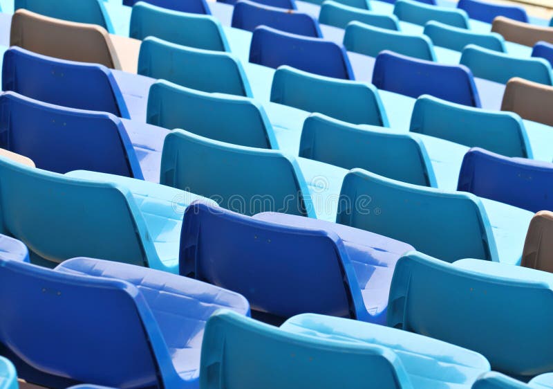 Stadium Chair stock photo. Image of seating, field, perspective - 30664642