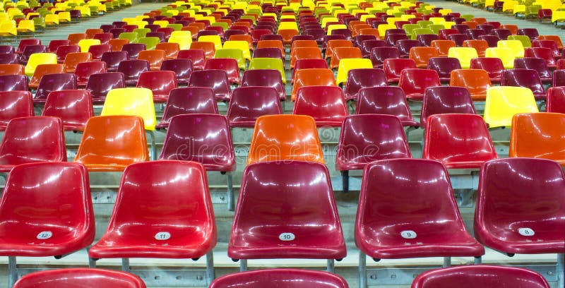 Stadium chairs stock image. Image of abstract, sport - 20643049