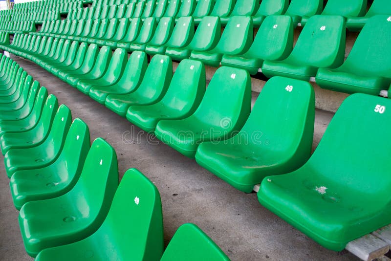 Stadium chairs stock image. Image of concert, neat, football - 6243915