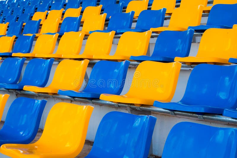 Stadium chairs stock image. Image of soccer, football - 73435837