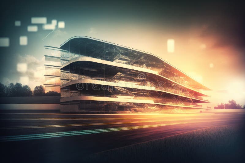 Stadium for Competitions and Competitions with Car Racing Double ...