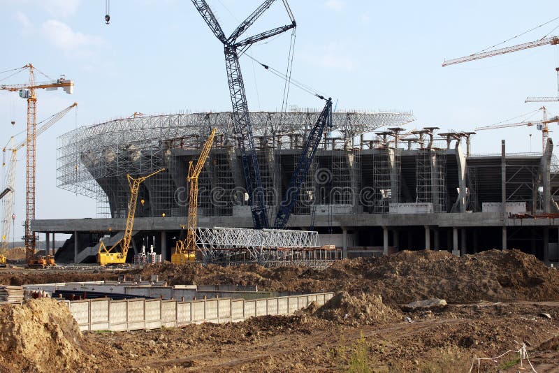 Stadium construction stock image. Image of background - 20549315