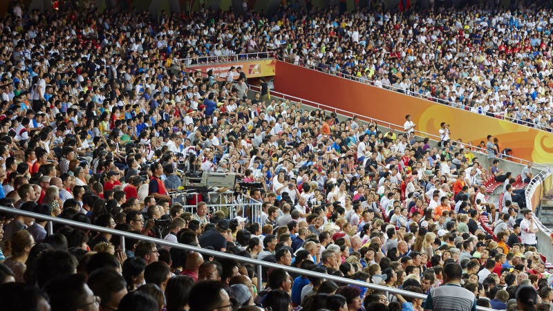 Stadium Crowded People Texture Editorial Stock Photo - Image of event ...