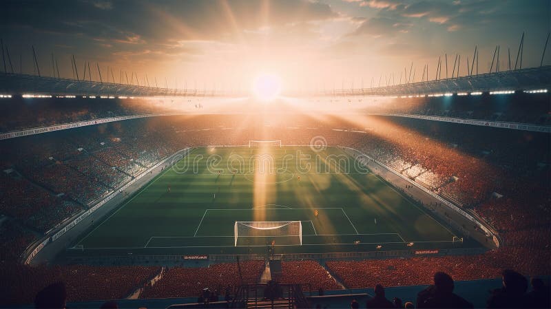 Stadium 3d Rendering. Football Stadium Stock Illustration ...