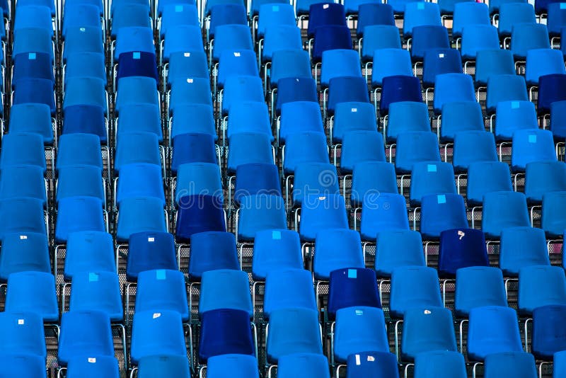 Stadium of Dark Blue Seats Abstract Background Stock Image - Image of ...