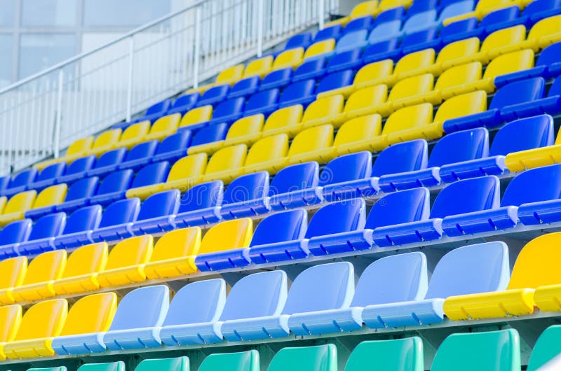 Stadium Empty Seats stock image. Image of concert, colorful - 89793307