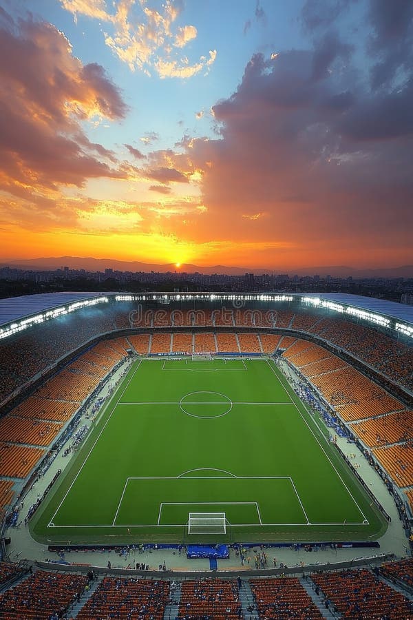 Blue Orange Stadium Seats Sunlight Stock Photos - Free & Royalty-Free ...