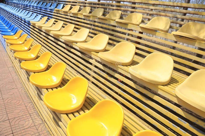Stadium grandstand seating stock photo. Image of material - 386993262
