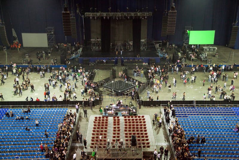 Stadium Hall after Performance Show Concert Stock Image - Image of rock ...